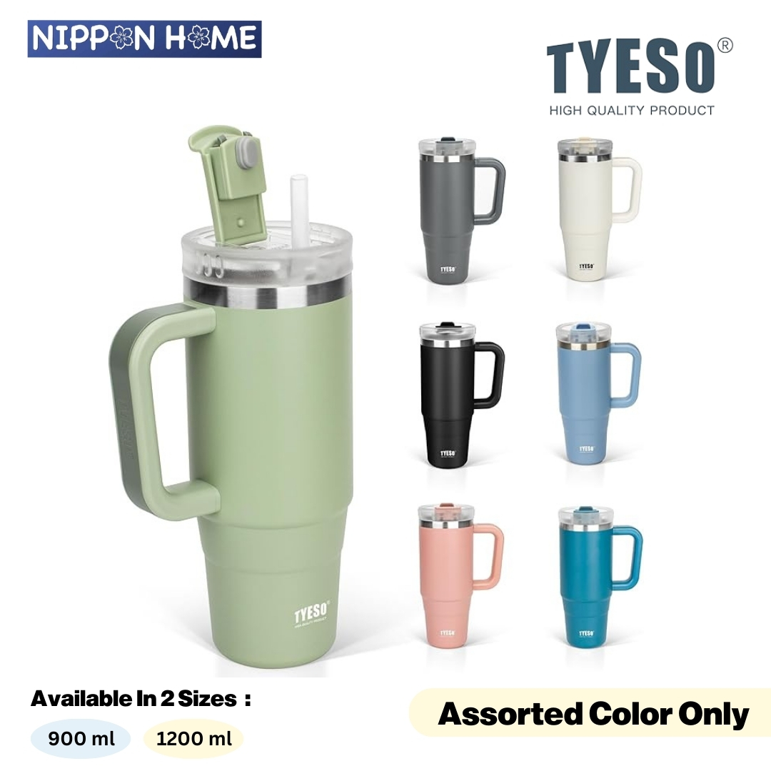 [ Household ] TYESO Tumbler Stainless Steel Thermal Mug with Handle ...
